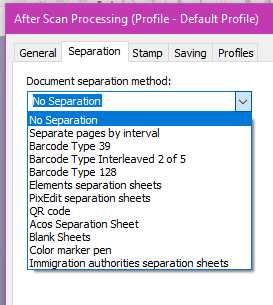 Can't scan with seperation pages – PixEdit help center